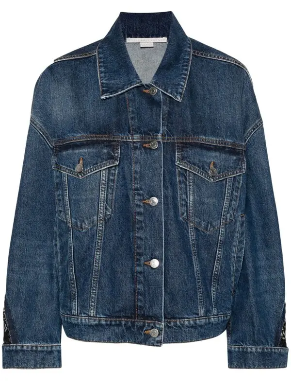 Stella McCartney Lace-detailing Denim Jacket - Blue