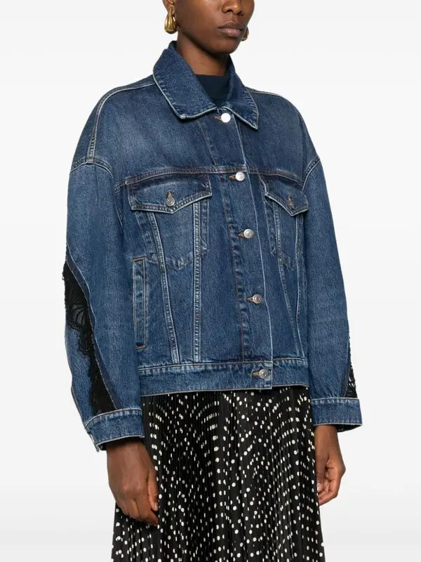Stella McCartney Lace-detailing Denim Jacket