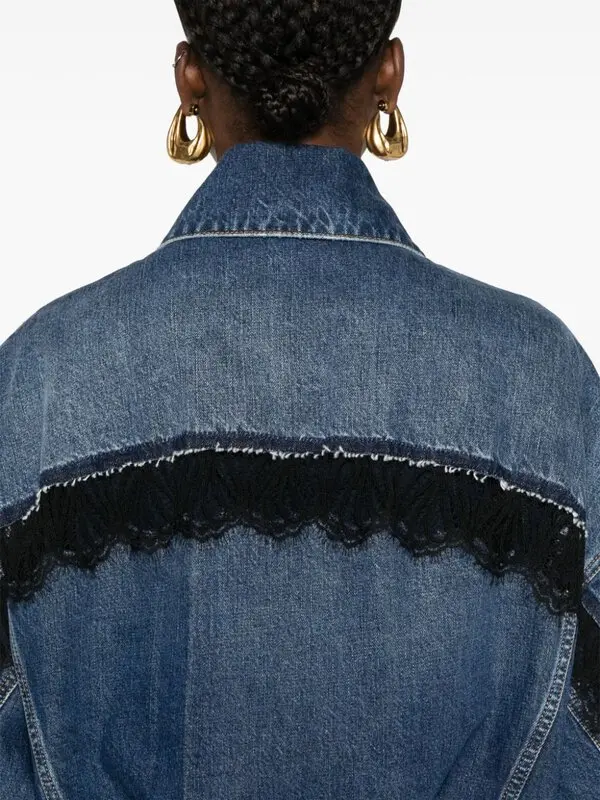 Stella McCartney Lace-detailing Denim Jacket