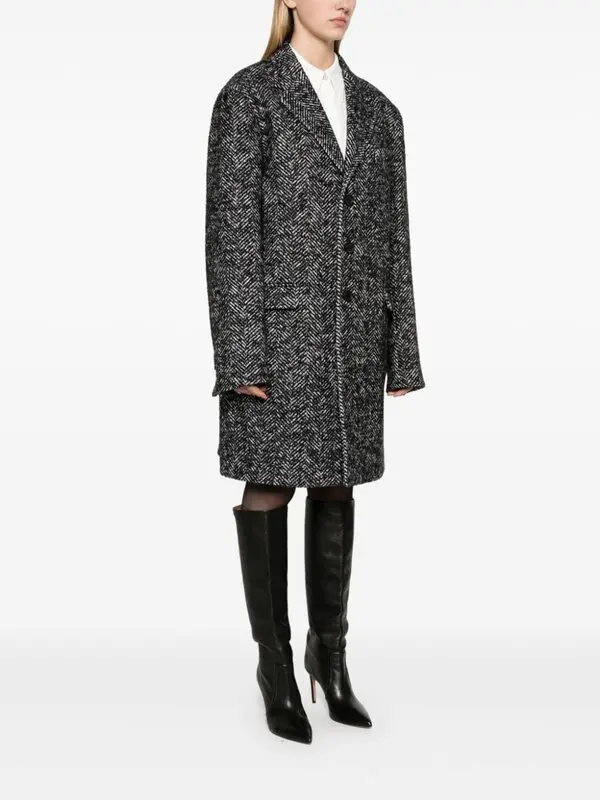 Dsquared2 Herringbone Wool-blend Coat