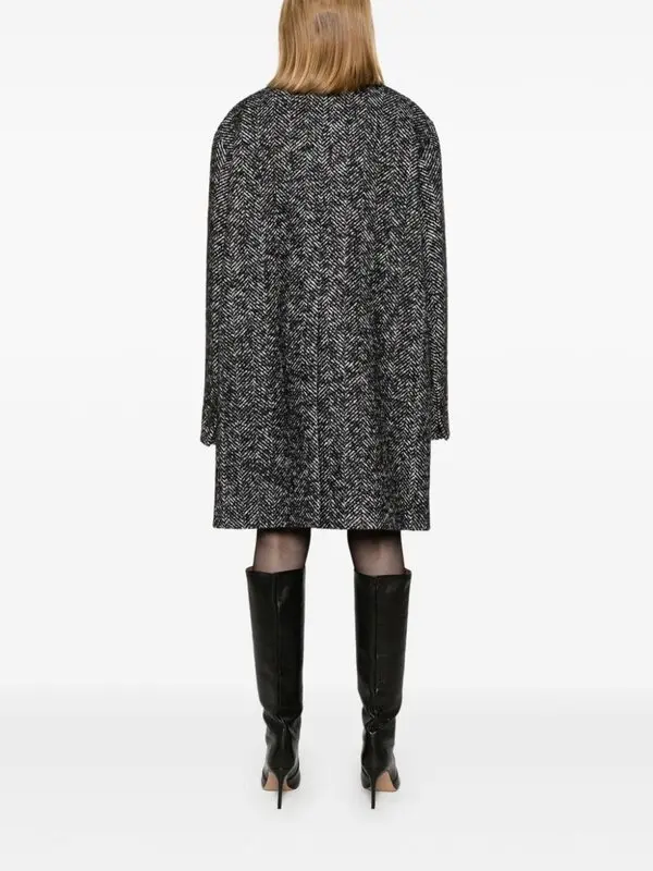 Dsquared2 Herringbone Wool-blend Coat