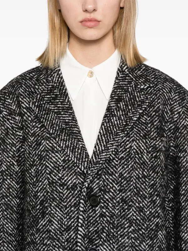 Dsquared2 Herringbone Wool-blend Coat