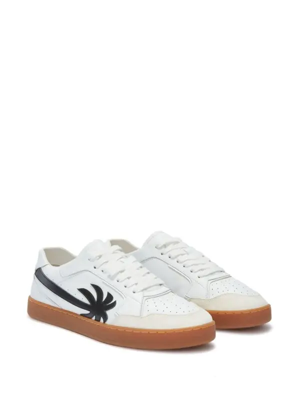 Palm Angels New Palm 1 Leather Sneakers - White