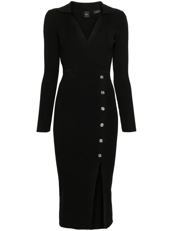 Pinko Fine-ribbed Midi Dress