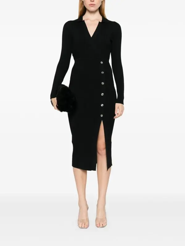 Pinko Fine-ribbed Midi Dress