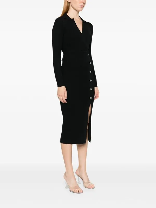 Pinko Fine-ribbed Midi Dress
