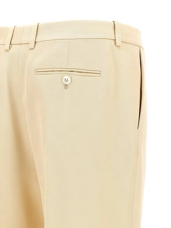 TOM FORD Pleated Silk And Wool Pants