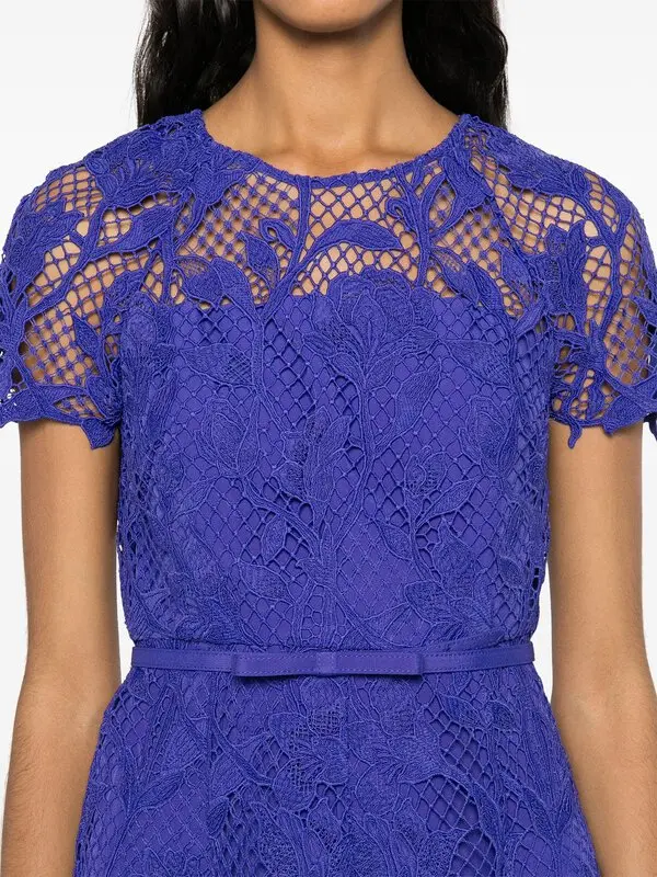 cobalt blue lace midi dress Your Secret Cobalt Lace Up Midi Dress