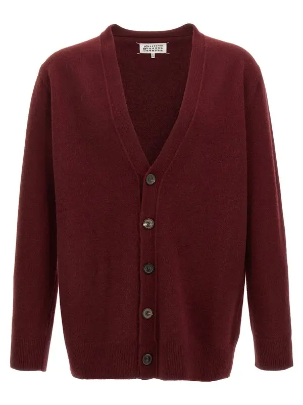 MAISON MARGIELA Wool Cardigan - Bordeaux