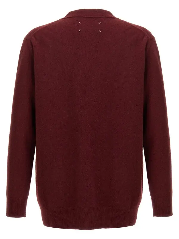 MAISON MARGIELA Wool Cardigan - Bordeaux