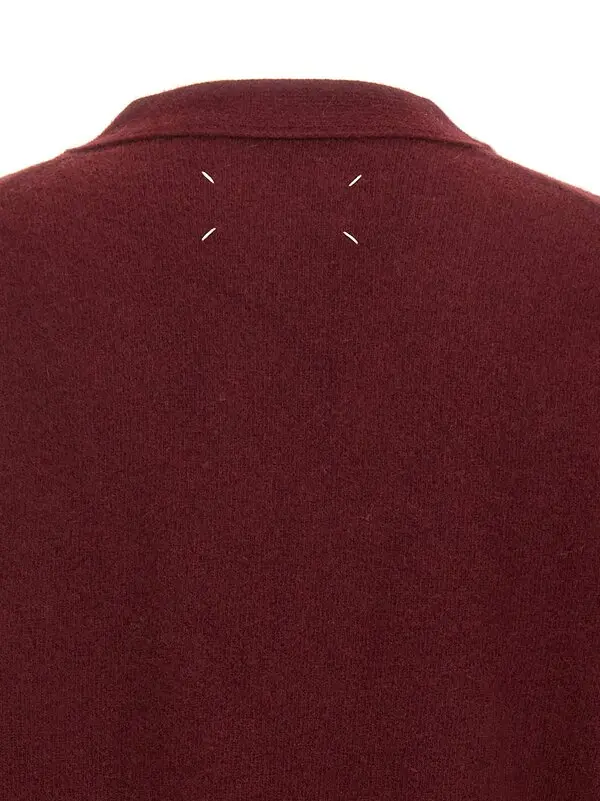 MAISON MARGIELA Wool Cardigan - Bordeaux
