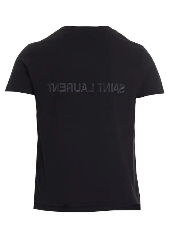 Saint Laurent Reverse' T Shirt In Blue - 40% Off | Editorialist