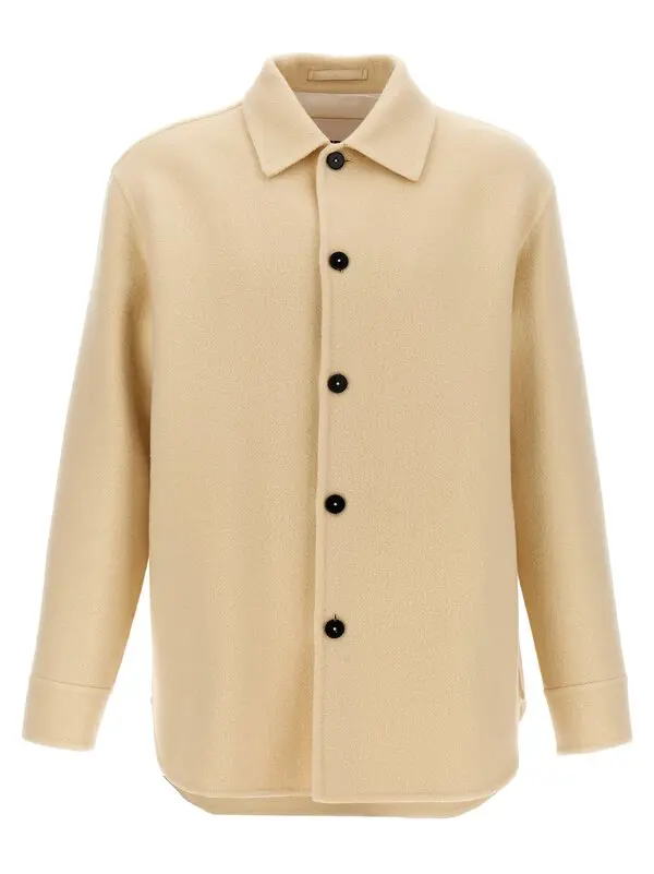 JIL SANDER Wool Coat - Beige