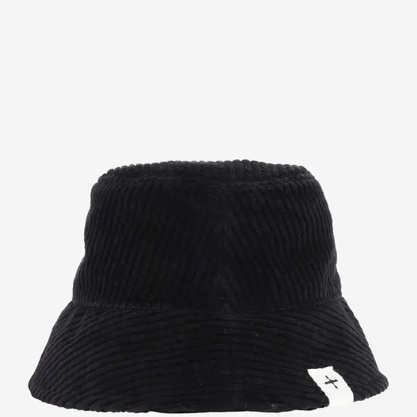 JIL SANDER Cotton Velvet Bucket Hat - Black