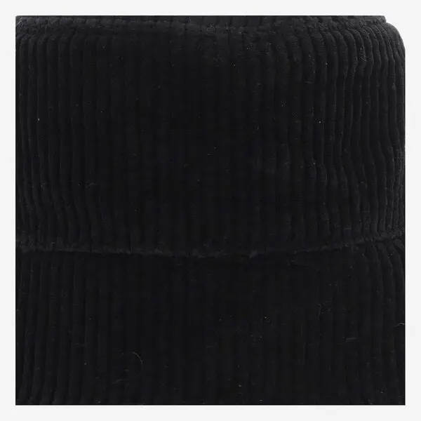 JIL SANDER Cotton Velvet Bucket Hat - Black