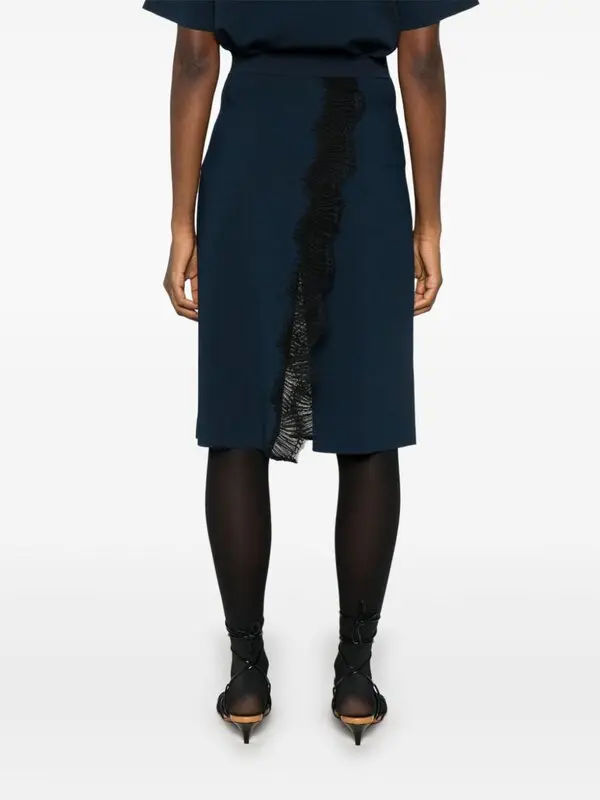 Stella McCartney Lace-insert Mid-rise Midi Skirt