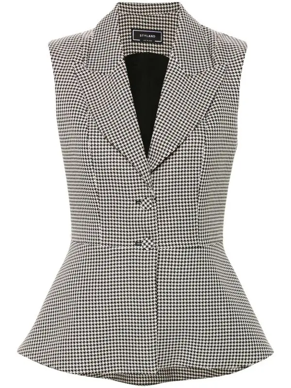 STYLAND Houndstooth Waistcoat