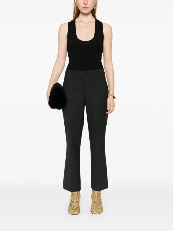 SEMICOUTURE Slim-leg Cropped Trousers - Grey