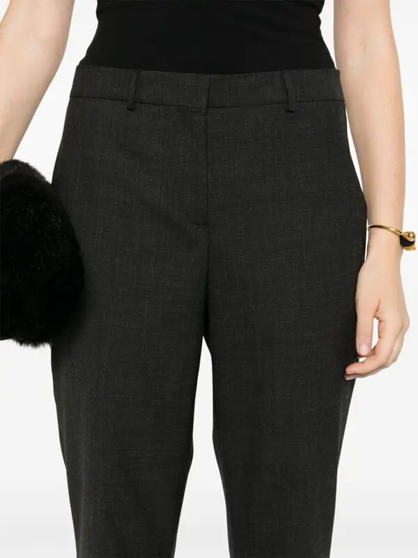 SEMICOUTURE Slim-leg Cropped Trousers - Grey