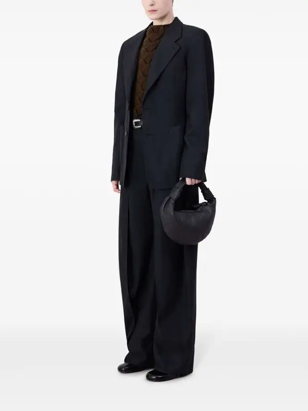 LEMAIRE Mini Fortune Croissant Bag In Grained Leather - Brown