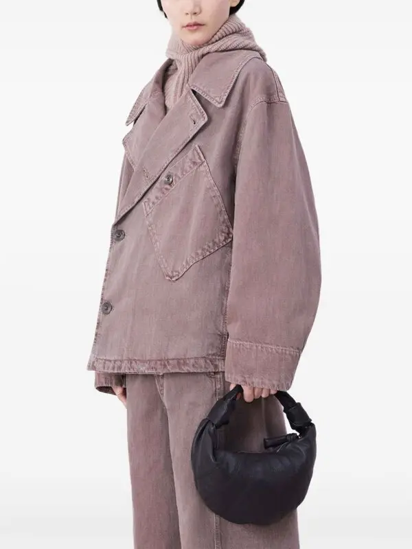 LEMAIRE Mini Fortune Croissant Bag In Grained Leather - Brown