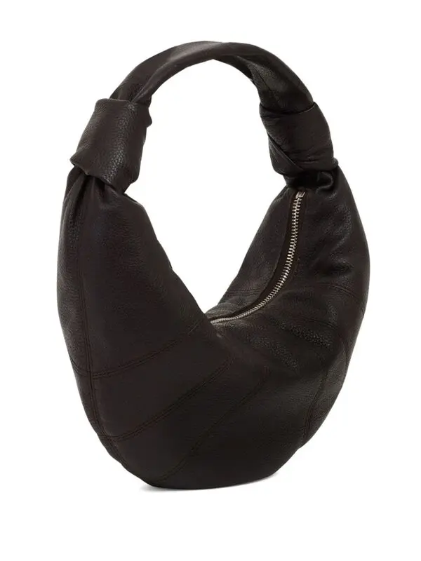 LEMAIRE Mini Fortune Croissant Bag In Grained Leather - Brown