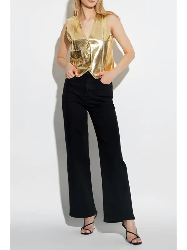 GANNI Metallic Organic Cotton Vest
