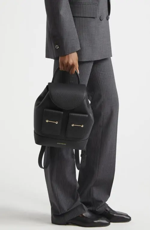 Strathberry Black Leather & Calf Hair Convertible Backpack Made in Spain Strathberry | Bags | Strathberry Mosaic Handbag | Poshmark main image 4