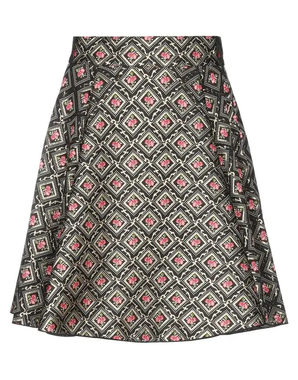 Dolce & Gabbana Mini Pleated Brocade Skirt - Black