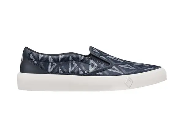 Dior B101 Cd Diamond Canvas Slip-ons - Navy Blue/white