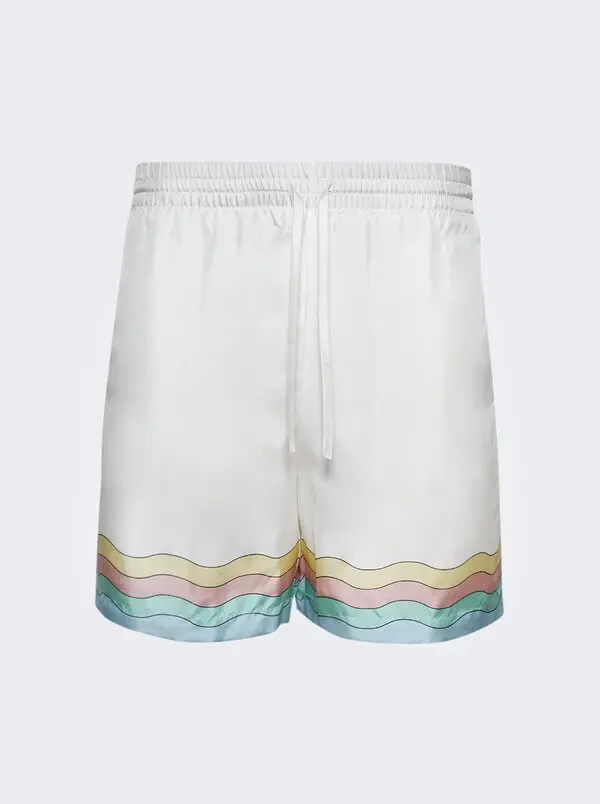 Casablanca Maison De Reve Silk Shorts - White