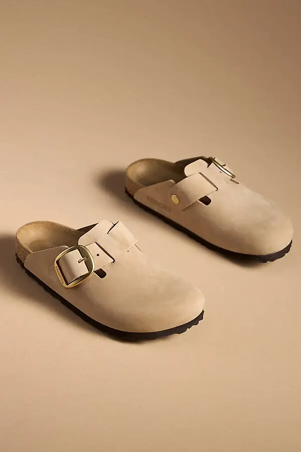 BIRKENSTOCK Boston Big Buckle Clogs - Sandcastle