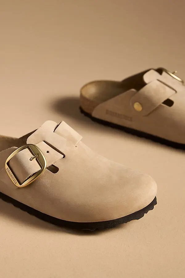 BIRKENSTOCK Boston Big Buckle Clogs - Sandcastle