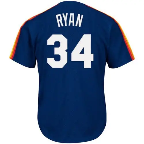 Mitchell & Ness Nolan Ryan Houston Astros Cooperstown Collection Mesh Batting Practice Jersey
