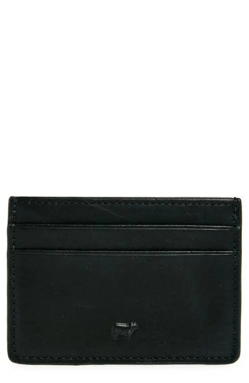 Will Leather Goods Front Pocket Leather Card Case - Black
