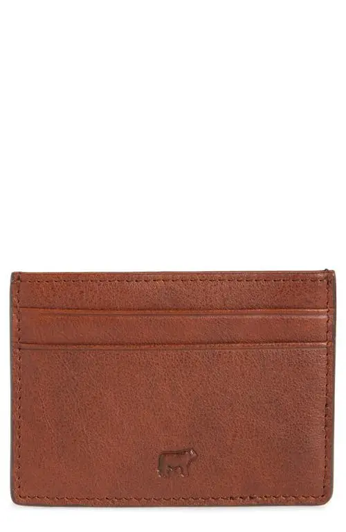 Will Leather Goods Front Pocket Leather Card Case - Cognac