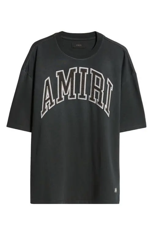 Amiri Arched Core Logo Oversize Graphic T-shirt - Black