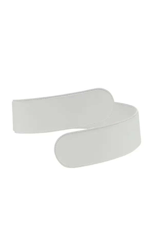Alaïa Flex Twist Leather Waist Belt - White