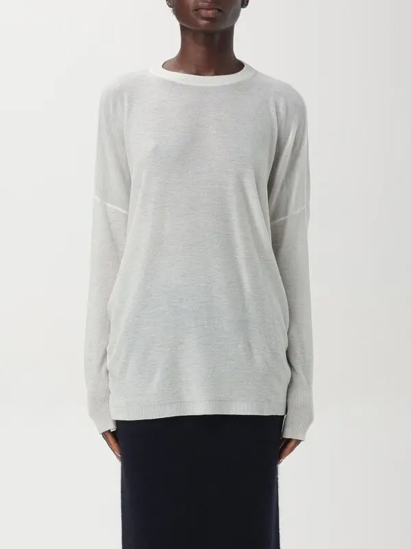Fabiana Filippi Embellished Crew Neck Sweater - White