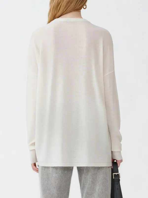 Fabiana Filippi Embellished Crew Neck Sweater - White