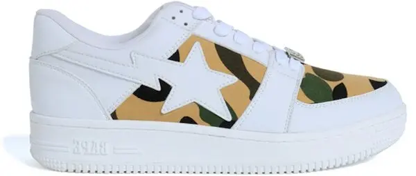 A BATHING APE 1st Sta Lowin Sneakers - White/camo