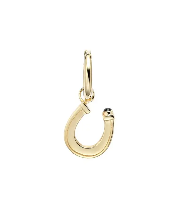 MARIE LICHTENBERG Baby Charm Horseshoe Single Earring - Gold