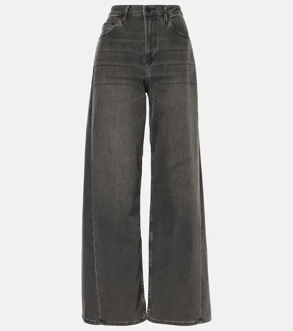 Ag Mid-rise Wide-leg Jeans - Grey