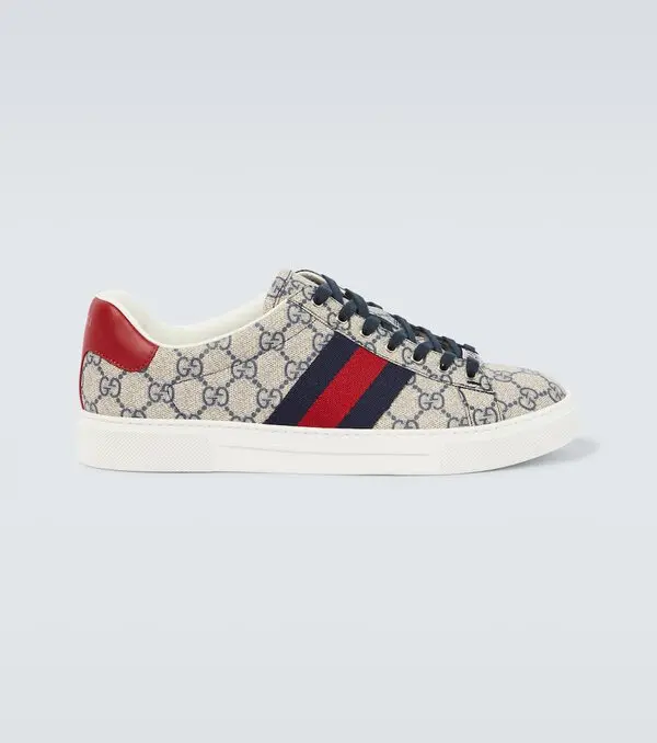 Gucci Ace Canvas Sneakers - Beige