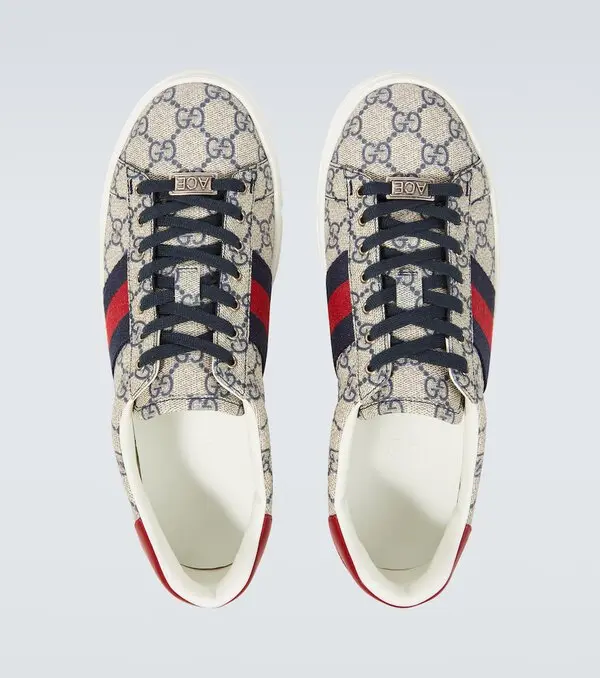 Gucci Ace Canvas Sneakers - Beige