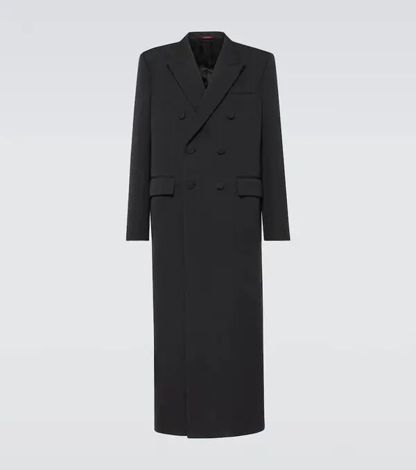 Gucci Web Stripe Wool Overcoat