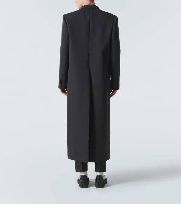 Gucci Web Stripe Wool Overcoat