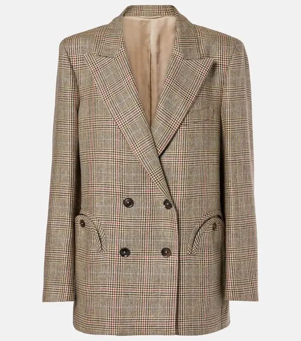 BLAZÉ MILANO Jealousy Everynight Checked Silk Blazer