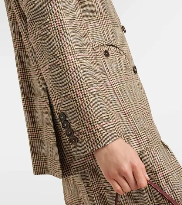 BLAZÉ MILANO Jealousy Everynight Checked Silk Blazer