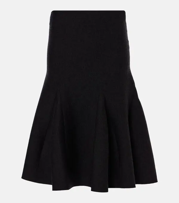 Alaïa Wool-blend Midi Skirt